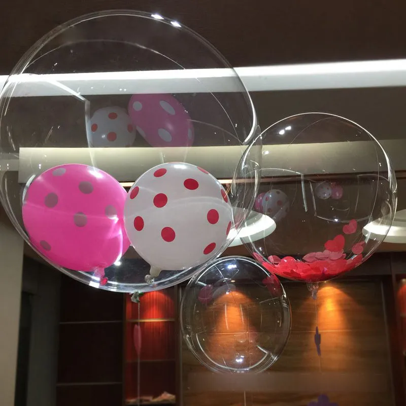 Clear PVC Latex Party Balloons 18 Inch For Wedding, Dinner, Christmas ...