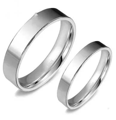 Sterling Silver Couple Ring Set - 925 Rings for Wedding & Engagement ...