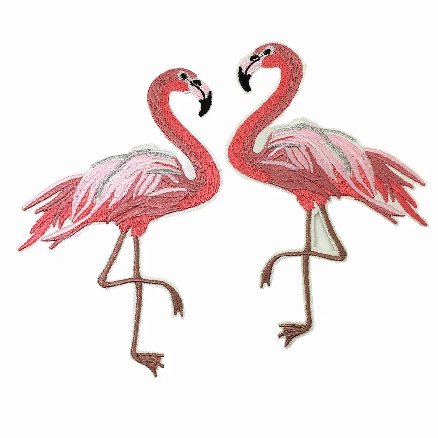 Iron On Patches For Clothing, Pink Flamingo Applique: 10x15cm ...