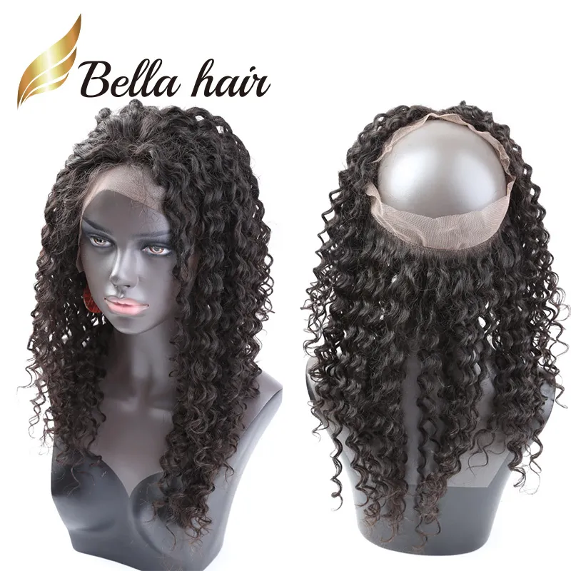 360 Frontal Closure Only Brazilian Peruvian Virgin Hair Curly Wave ...