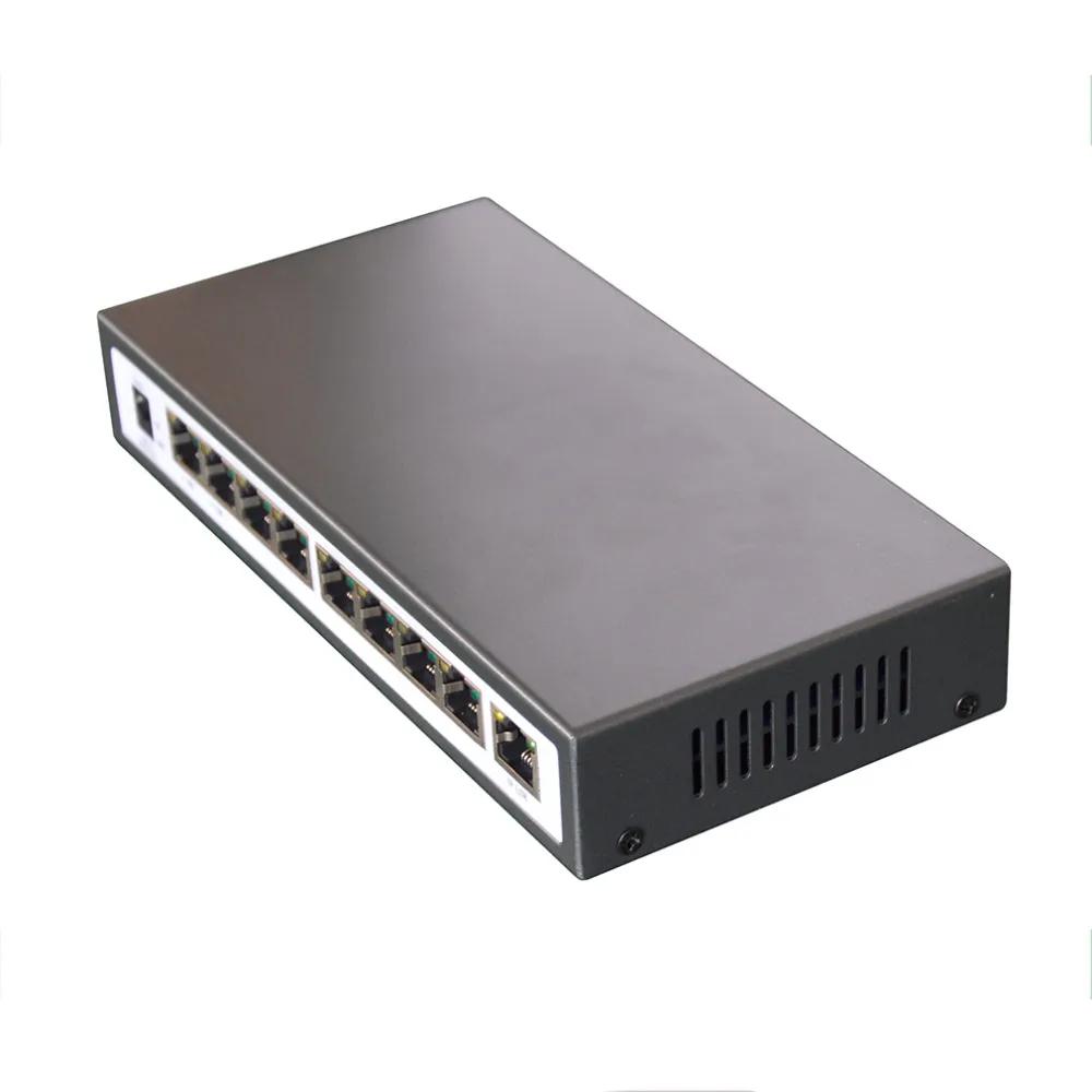 8-Port Gigabit PoE Switch - Black Aluminum, 130W, 802.3af Compliant ...