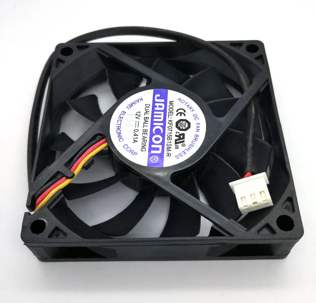 New Original Jamicon KF0715B1SM-R DC12V 0.41A 70x70x15mm 7cm Two Ball ...