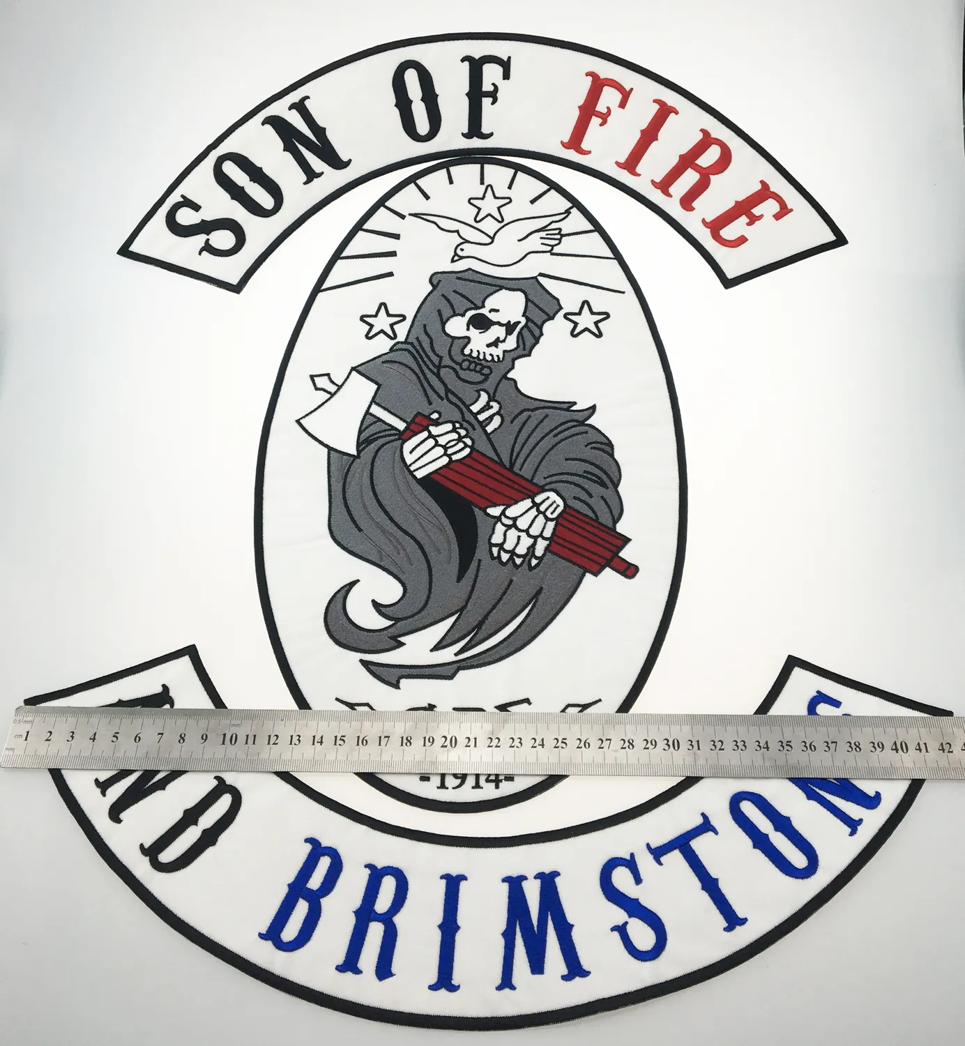 Original 1914 Son Of Fire And Brimstone Embroidered Iron On Motorcycle ...