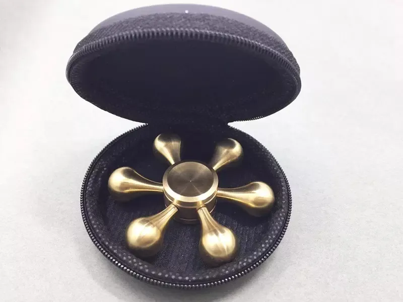 EDS Brass Hexagonal Metal Fidget Spinners 5 Pack Anti Stress ...