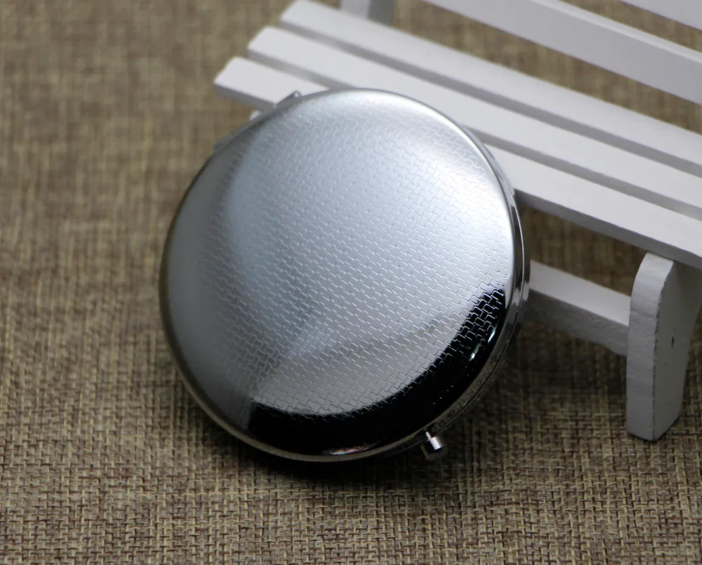 Silver Miroir Pocket Mirror With Resin Epoxy Sticker 58mm/2.75 Inch ...