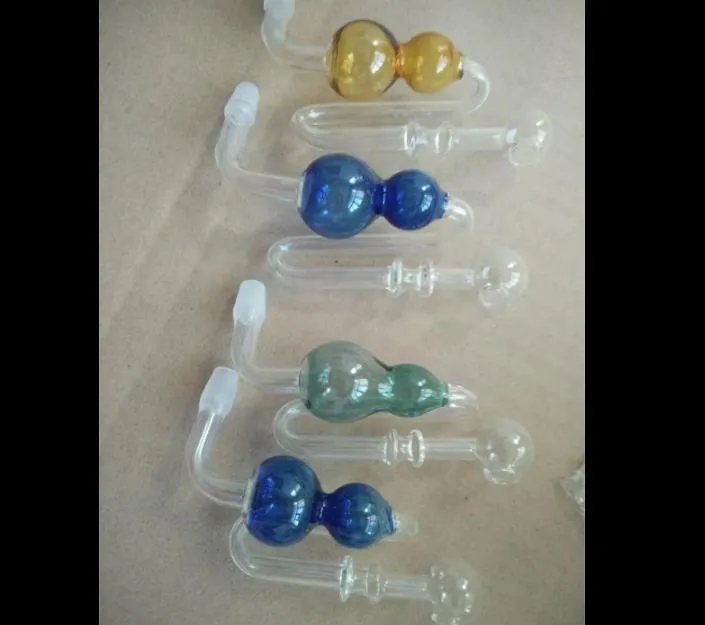 Wholesale Curved Gourd Burner Bong Accessories Glass Water Pipes With ...