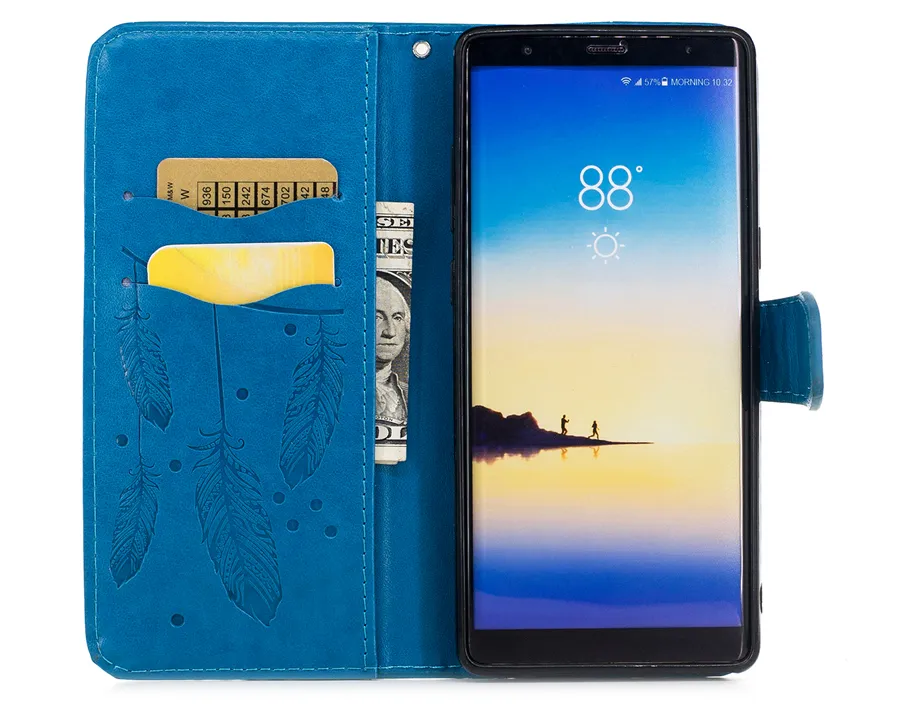 Samsung Galaxy Note 8 Case Leather Flip Cover With Embossed ...