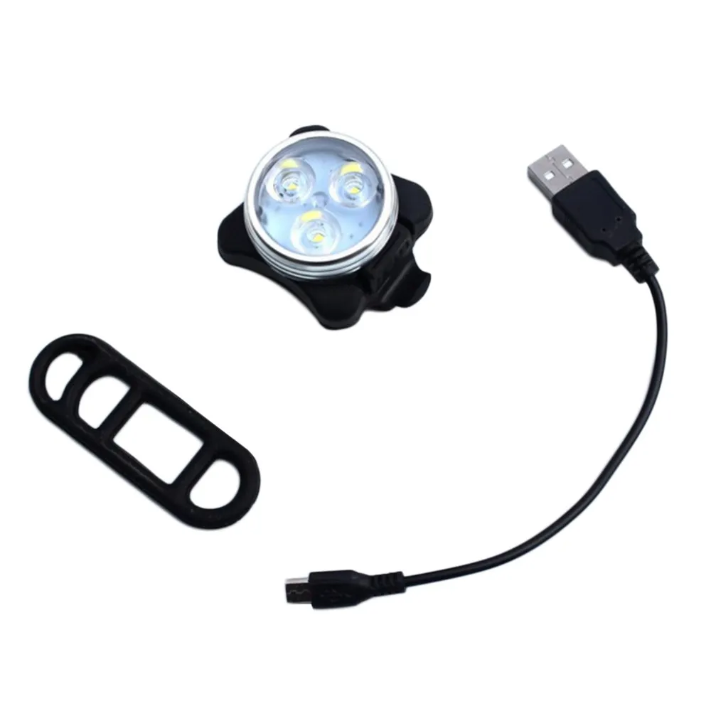 HJ 030 Practical Cycling Bicycle Bike 3 LED Head Front Rear Tail Light ...