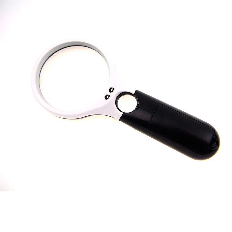 Illuminated Handheld Magnifier: 3X/45X Dual Lens LED Light - Premium ...