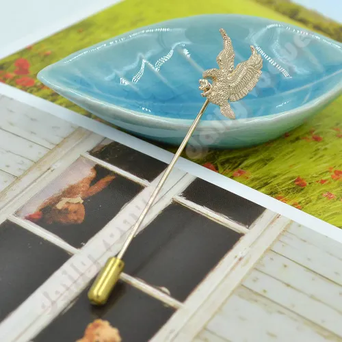 Lychee Vintage Gold Eagle Hawk Bird Badge Corsage Lapel Stick Pin Tie Hat Lapel Pins & Brooches ...