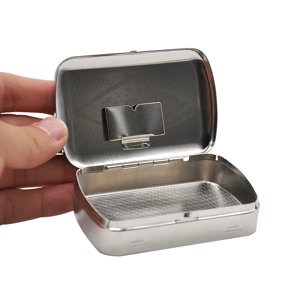 MINI Size Classic Metal Silver Color Double Sided King Cigarette Case ...