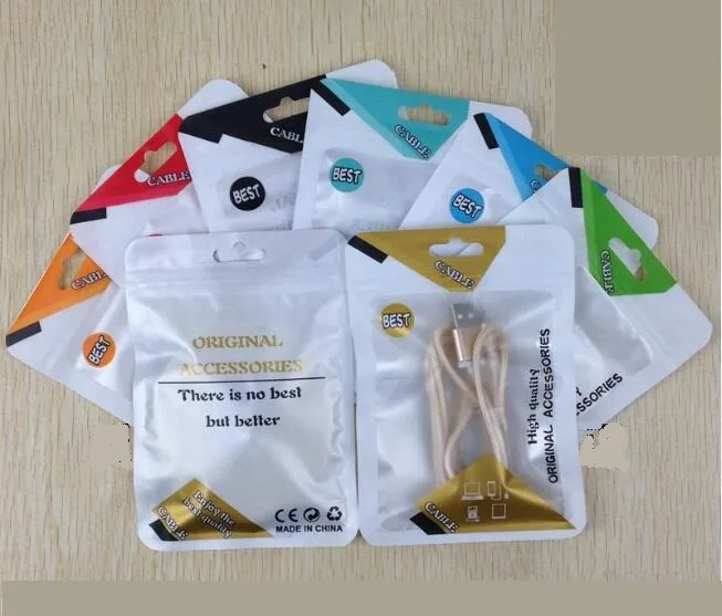 Zipper Retail Package Boxes OPP Bag For Micro USB Charger Data Sync ...