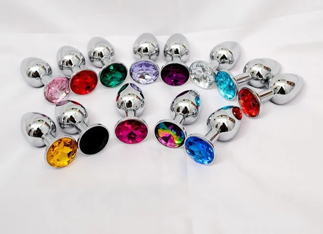 Stainless Steel Anal Butt Plug Crystal Jewelry Anal Sex Toys Metal