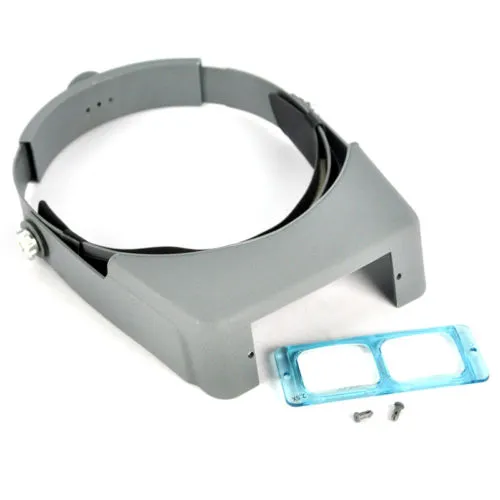 Headband Magnifier With 4 Lenses, LED Head Lamp, Optivisor, Watch ...