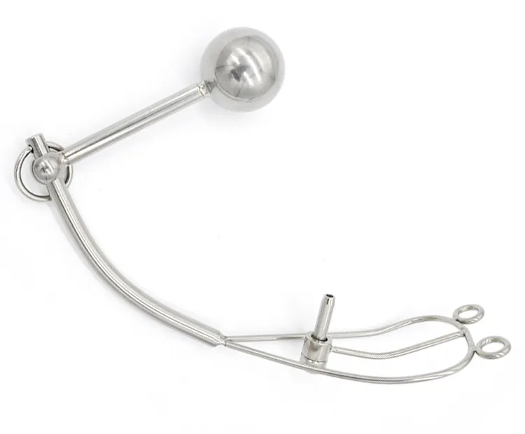 Woman Metal Urethra Tube Anus Bolt Chastity Lock Pants T Type Stainless ...