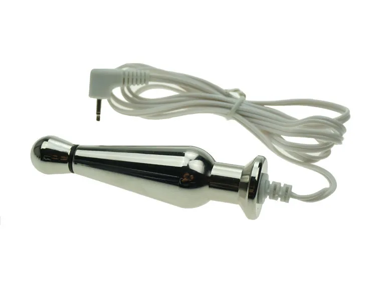 Electro Shock Metal Solid Anal Plug Estim Bipolar Butt Plug Prostate