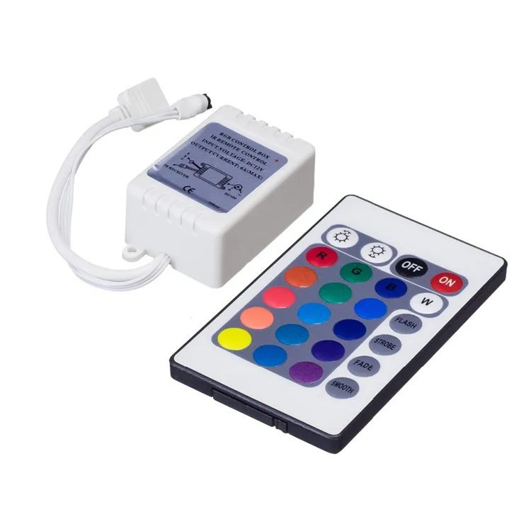 Remote Control Dimmer For Led Lights, 12V RGB Controller With 24 Key RF ...