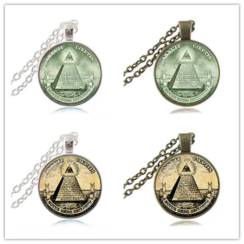 Annuit Coeptis Pyramid Deathly Hallows Necklace With Eye Of Providence ...