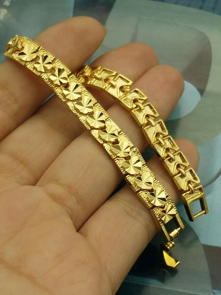 Shajin 18ct Gold Bracelet For Women 24K Gold Plated Brass Tank Chain ...