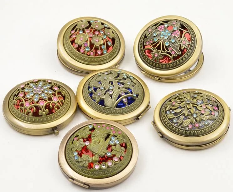 Bulk 100 Mini Compact Mirrors - Portable, Elegant Design, Crystal ...