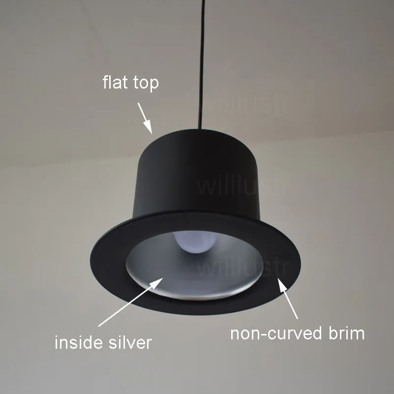 Modern Aluminum Pendant Light Fixture Hat Style Suspension Lighting For ...