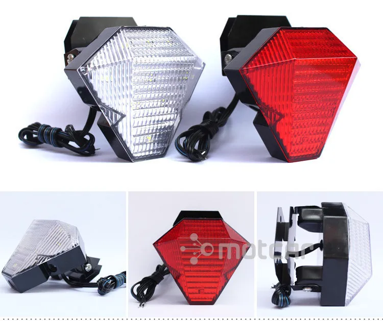Red Laser Motorcycle Brake Indicator Light, Universal 12V LED Laser ...