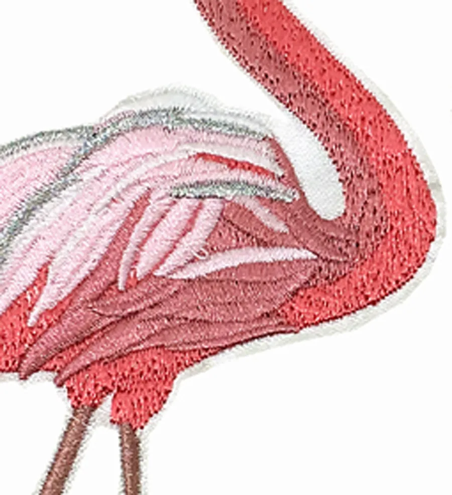 Iron On Patches For Clothing, Pink Flamingo Applique: 10x15cm ...