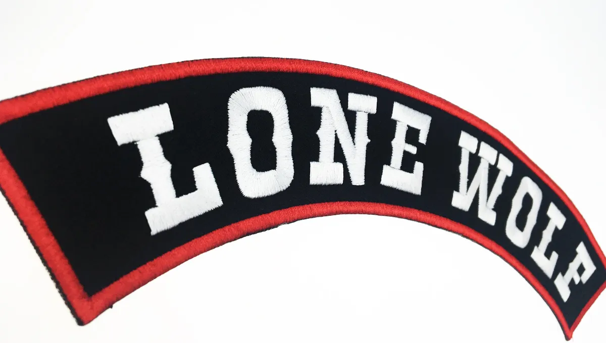 Lone Wolf Motorcycle Embroidered Patch Biker Jacket Vest Rider Badge ...