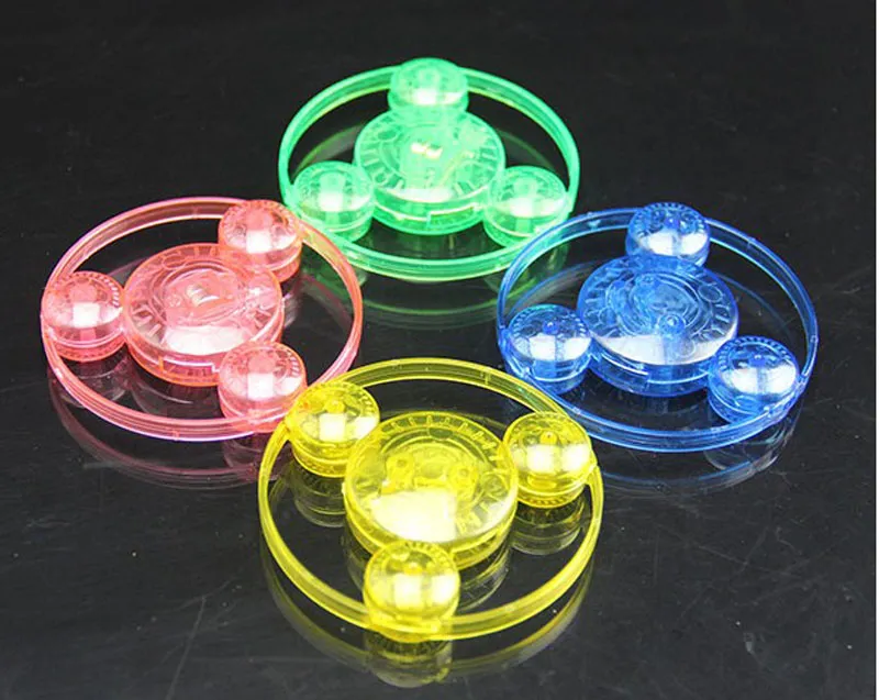 LED Luminous Flywheel Toy Flashing Light Up Whistle Flying Saucer Glow ...