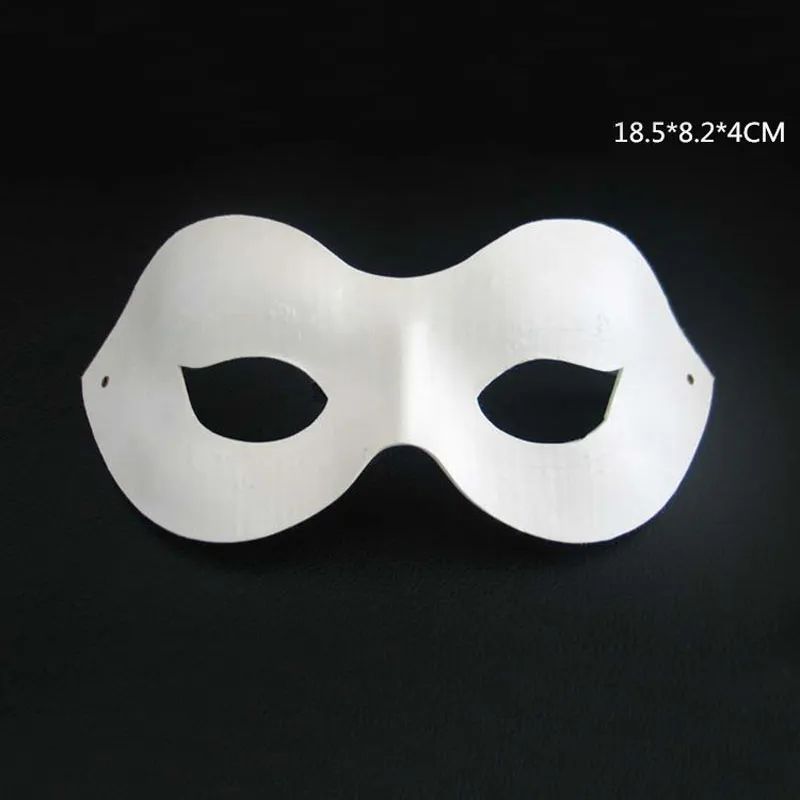 White Unpainted Face Plain/Blank Paper Pulp Mask DIY Dancing Christmas ...