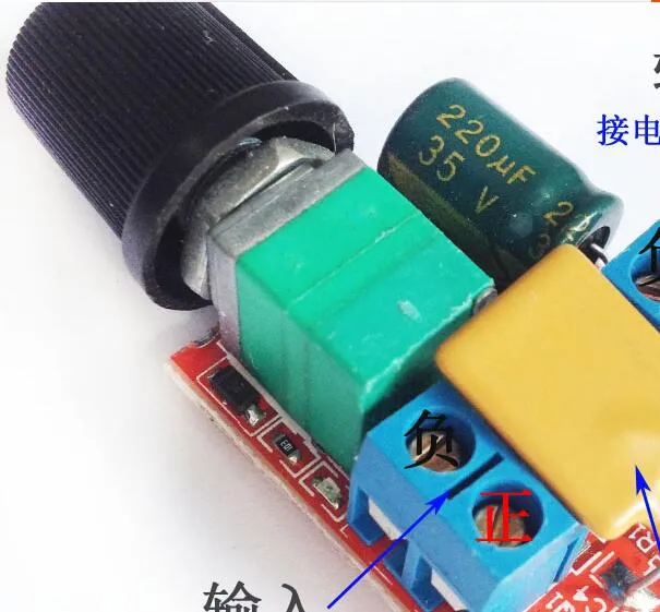Mini DC Motor Speed Controller Adjustable PWM Governor For 3V 35V, LED ...