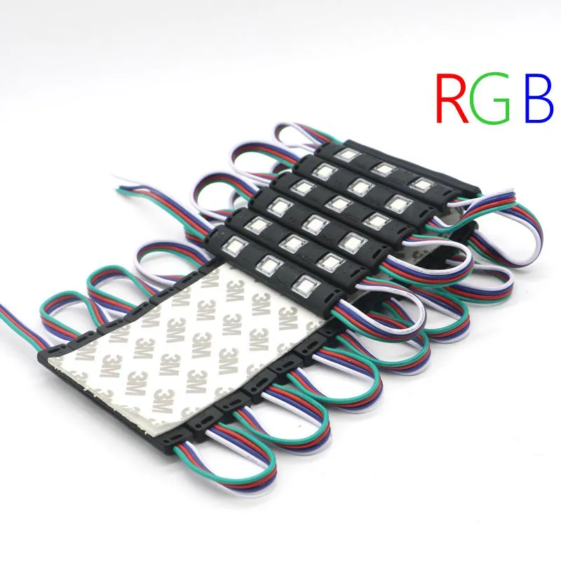 Waterproof RGB Addressable Led Module With Lens 3 SMD LEDs, 5050 Black ...