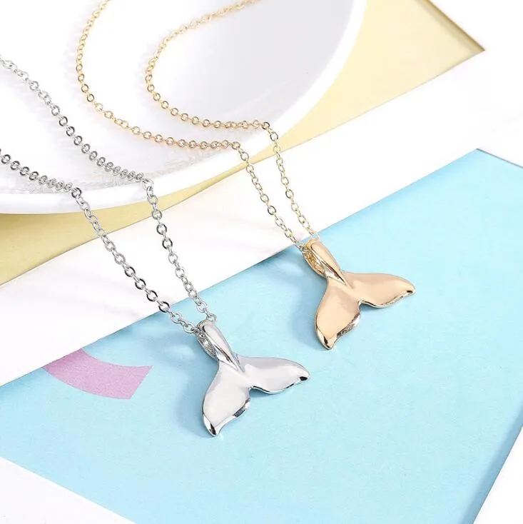 Mermaid Tails To Buy: Dainty Fishtail Pendant Necklace Simple Mermaid ...