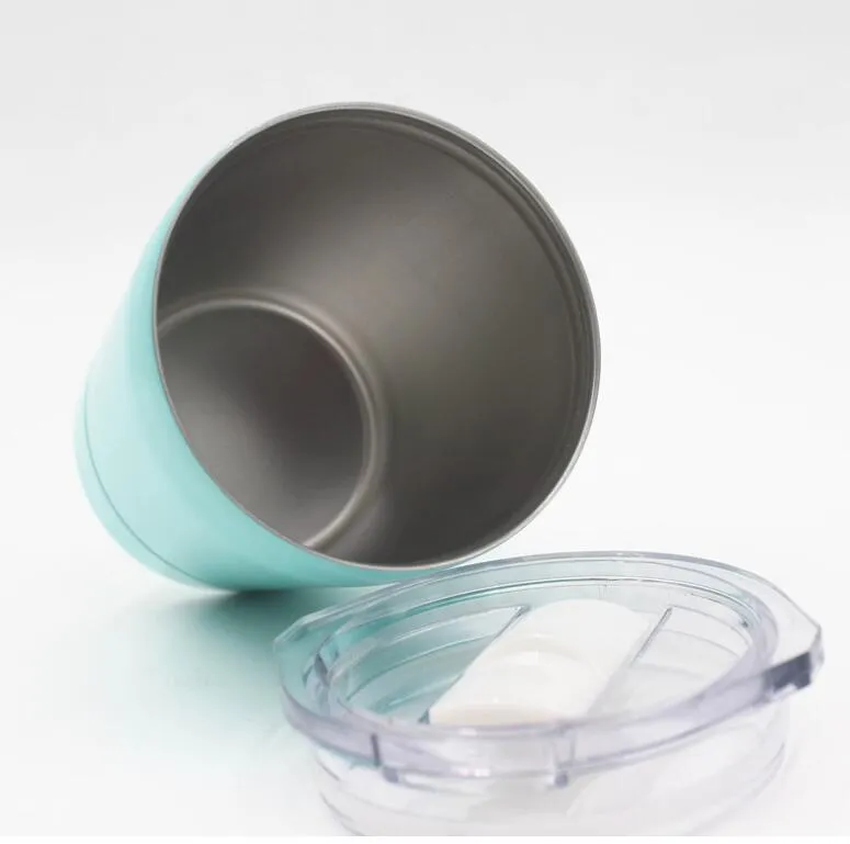 9oz Stainless Steel Wine Glasses Insulation Bilayer Portable Mini Beer ...