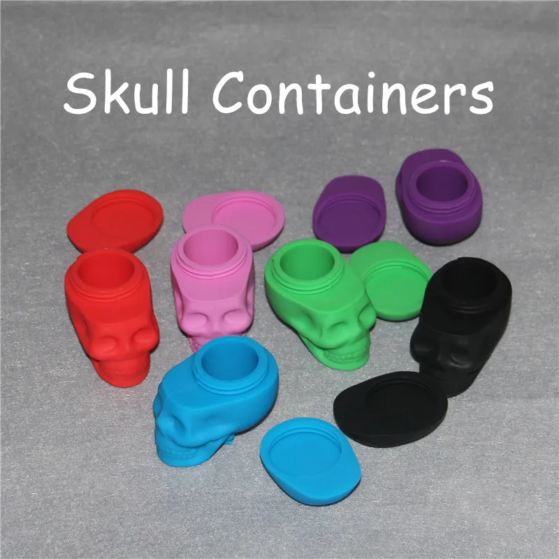 Newest Skull Silicone Hash Oil Container Oil Slicks Container Skull ...