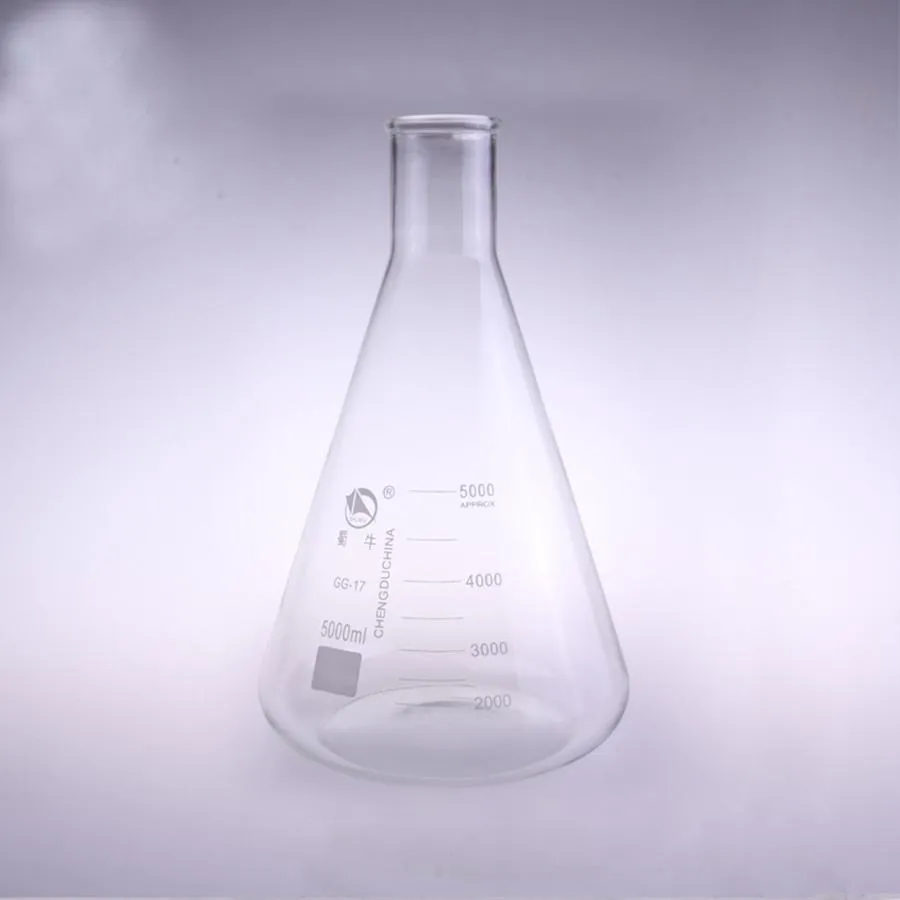 DHgate.com:5000ml Borosilicate Glass Conical Erlenmeyer Flask for Chemistry Laboratory:Office ...
