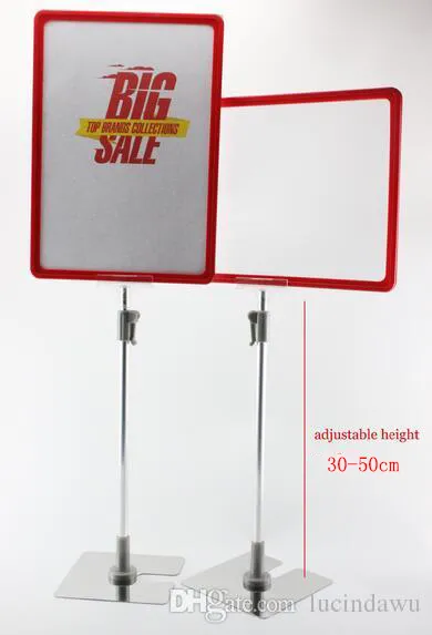 DHgate.com:A4 5-Set Advertising Poster Holder Display Stand - Silver ...