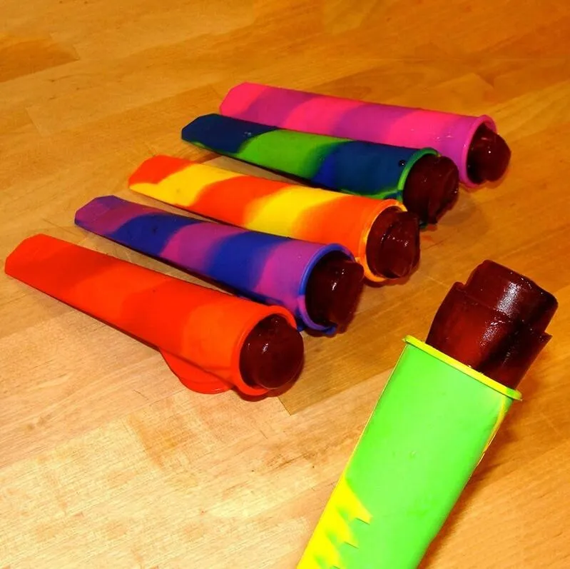 Two Color Mix Silicone Ice Pop Mold Popsicles Mould Ice Cream Makers ...