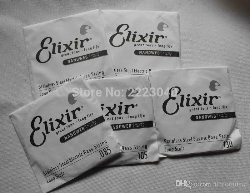 Elixir 2024 Bass Strings, 5 Cordes Électriques De Guitare Basse 0,045 0 ...