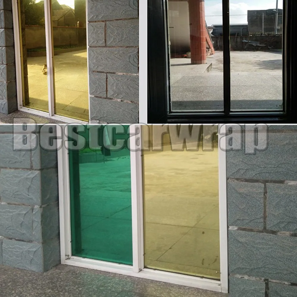 Gold One Way Mirror Window Film 5ft X 98ft 1.52x30m Privacy Window Tint ...