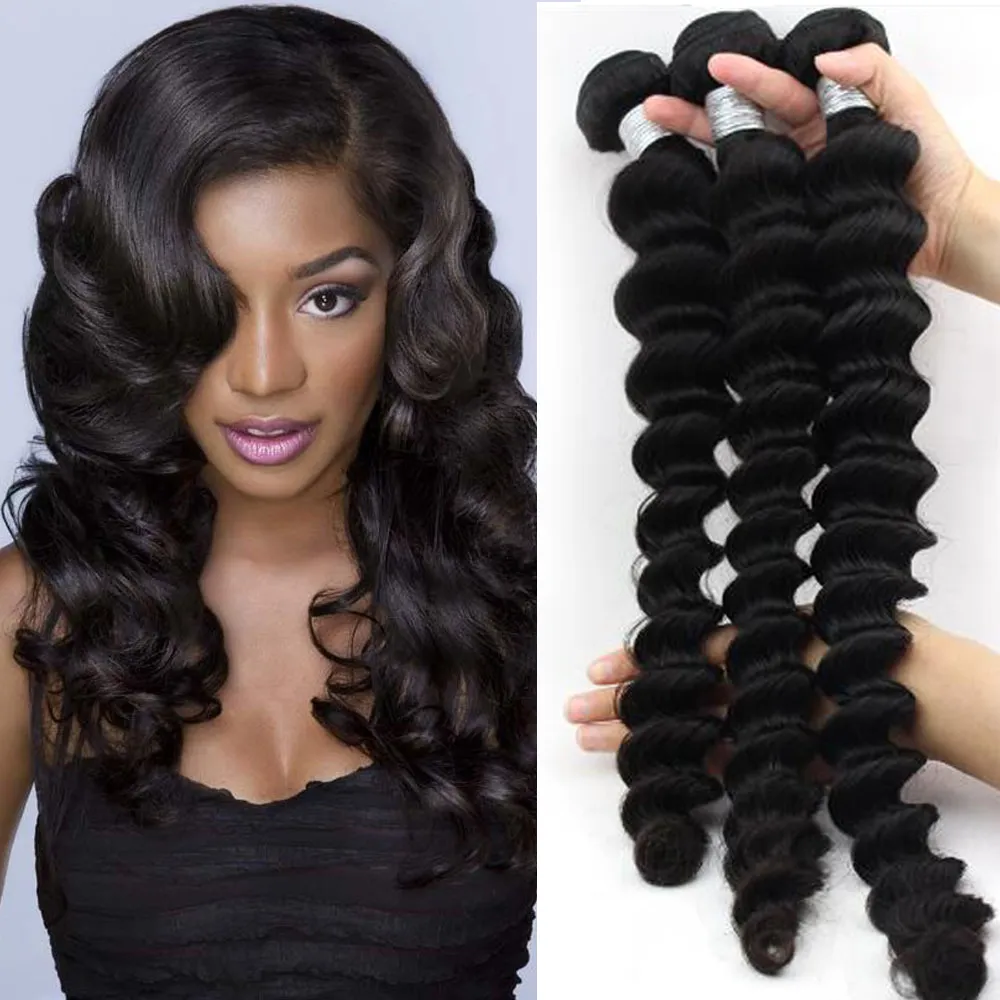DHgate.com:100g/Bundle Natural Color Brazilian Virgin Loose Deep Wave ...