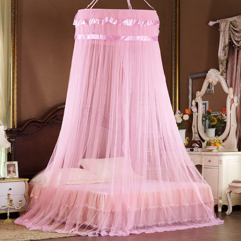 DHgate.com:2024 Round Lace Bed Canopy Netting - Circular Princess ...