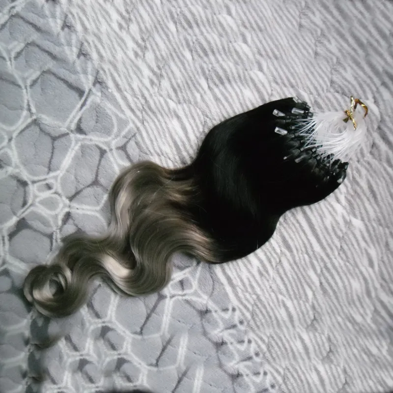 Ombre Brazilian Body Wave Hair Extensions - Grey Human Hair Extensions ...