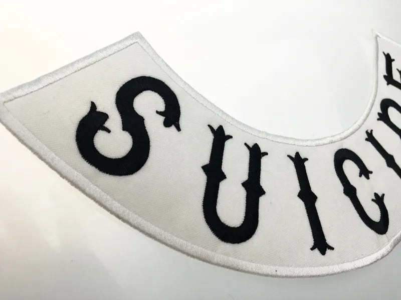 Custom MC Patch Politic & SUICIDE Angel Embroidered Iron/Sew On Custom ...