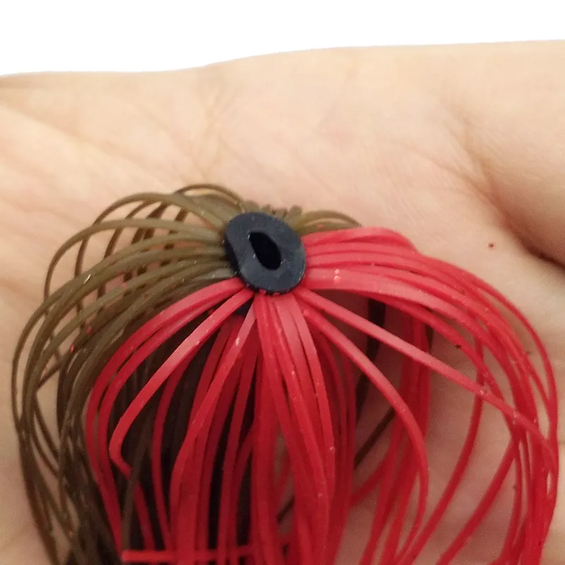 Mixed Color Fishing Rubber Jig Skirts 50 Strands Silicone Skirts Wire ...