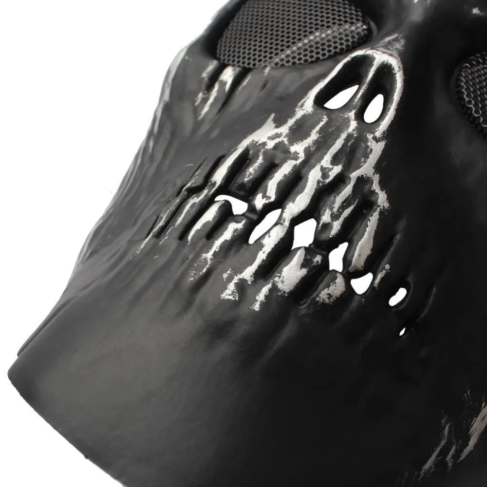 2016 Army Mesh Full Face Mask Skull Skeleton Airsoft Paintball BB Gun ...