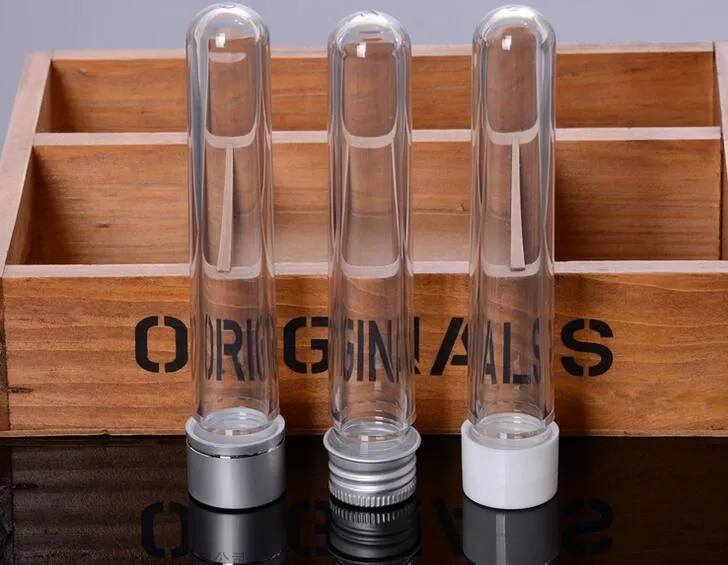 Clear PET Mask Test Tube 25ml With Aluminum Cap For Beauty Sampling ...