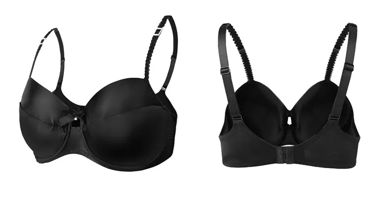 Plus Size Satin Lace Bras For Women, Unpadded Underwire Bra With Large ...