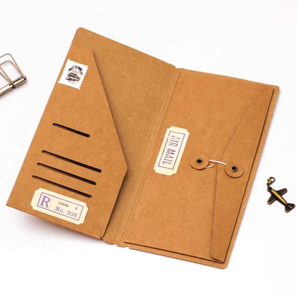 Premium Kraft Paper Travelers Notebook Inserts & Folders with Business ...