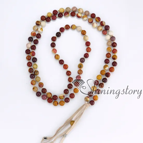 Buddhist Mala Prayer Beads 108 Bead Meditation Necklace With Tassel ...